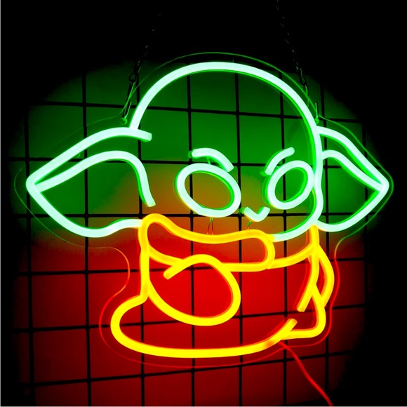 Urban Outfitters | Wall Decor | Neon Light Baby Yoda Star Wars Fan ...